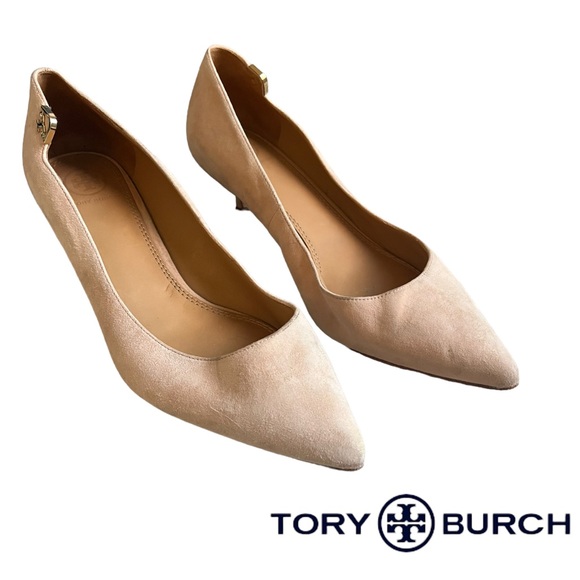 Tory Burch | Shoes | Tory Burch Beige Pointed Toe Heels Sz 8m | Poshmark